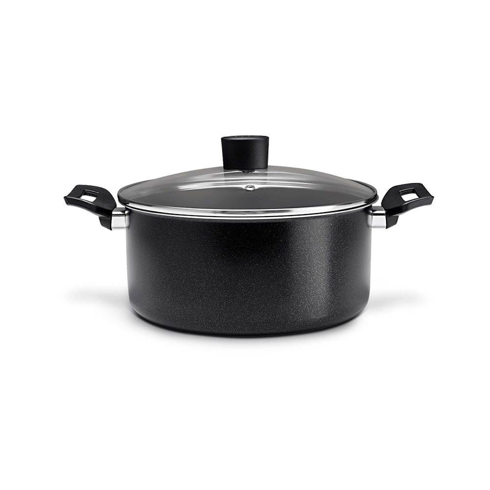 Conjunto De Panelas 7 Peças Ebony Preto Antiaderente - Di Pratos